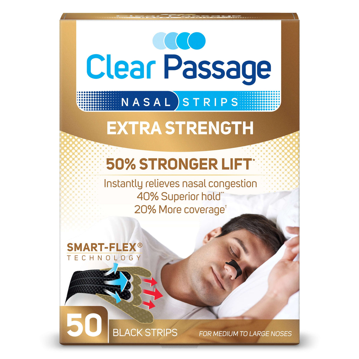 Extra Strength, Black, 50 Count – Clear Passage